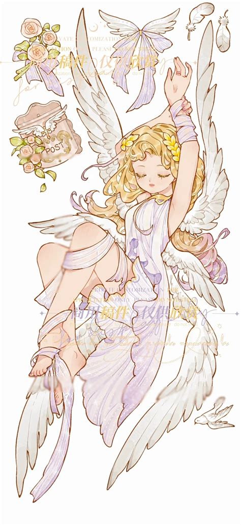 六翼的可爱小天使谁会嫌多啊 花瓣网