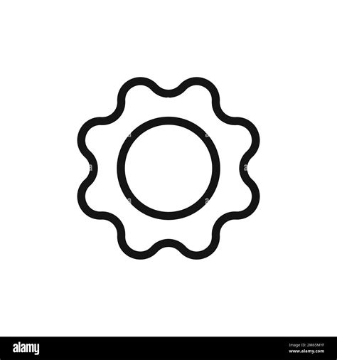 Setting Line Icon Isolated On White Background Black Flat Thin Icon On Modern Outline Style