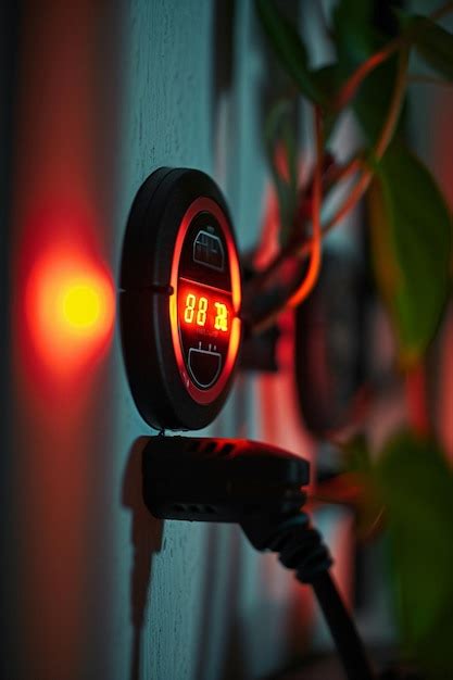 Premium Photo A Households Energy Consumption Meter During Earth Hour