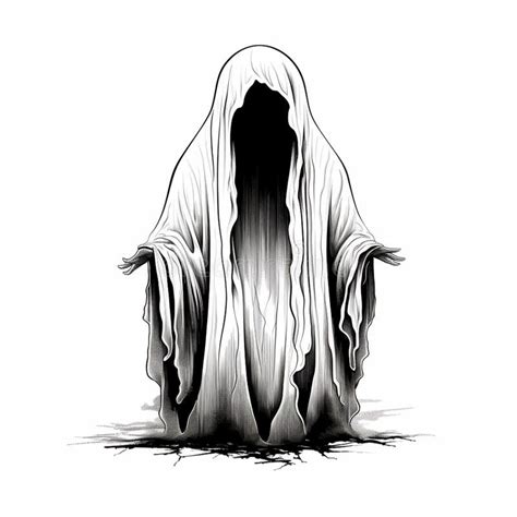 Hand Drawn Halloween Ghost Artistic Haunt Stock Illustration Illustration Of Slashers