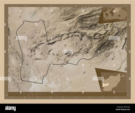 Farah Province Of Afghanistan Low Resolution Satellite Map Locations