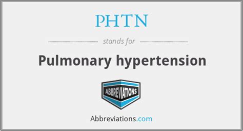 Phtn Pulmonary Hypertension