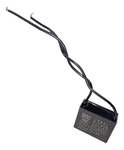 Capacitor Ventilador 8 Uf Mf 250v Con Cable Cuadrado Trabajo
