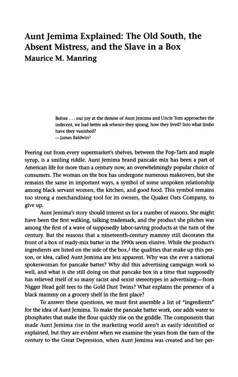 Aunt Jemima Explained Artofit