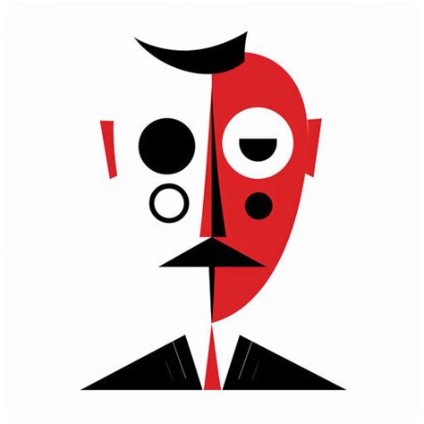 Mr Image In Minimalist Art Style Vector Clipart In 4k Imagella