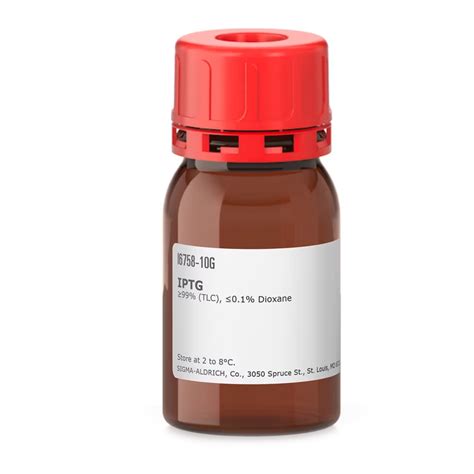 Sigma Aldrich I6758 Iptg ≥99 Tlc ≤01 Dioxane 5 Gr