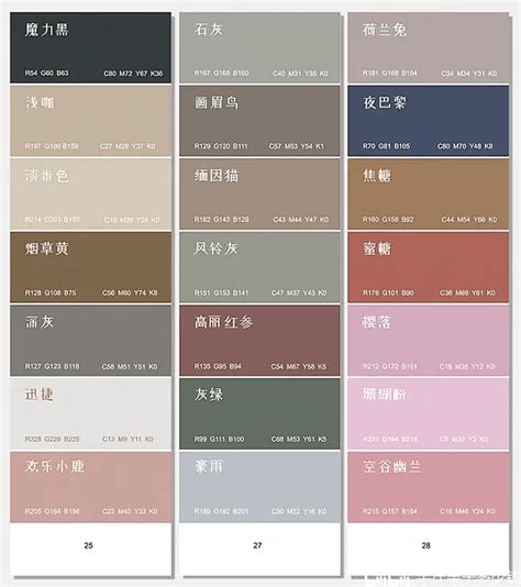 颜色表色彩搭配封面颜色搭配潇小小收集