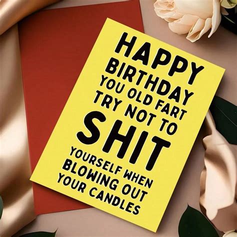 1pc Funny Birthday Cards For Men For Nan Grandad Mom Dad Rude