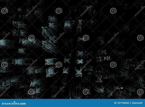 Abstract 3d City Rendering Stock Illustration Illustration Of Energy 107736943