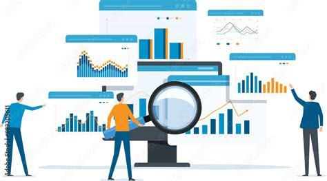 Business Team Analytics And Monitoring On Web Report Dashboard Monitor