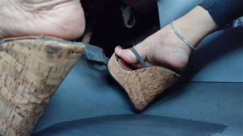 With High Platform Heels I Pump Car Pedals And Accelerate Fully 1