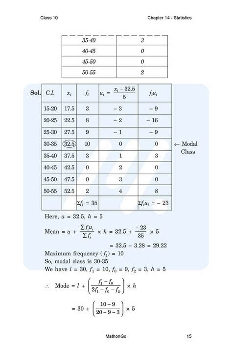 Ncert Solutions For Class 10 Maths Chapter 14 Statistics Mathongo