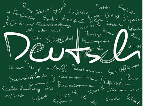 Board With Deutsch German Stock Illustration Illustration Of