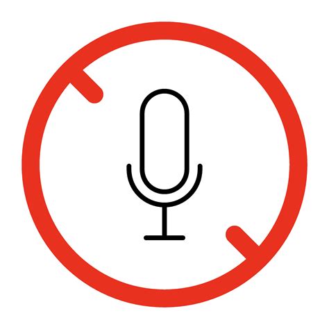 Prohibited Microphone Sound Off And No Record Sign Forbidden Mic