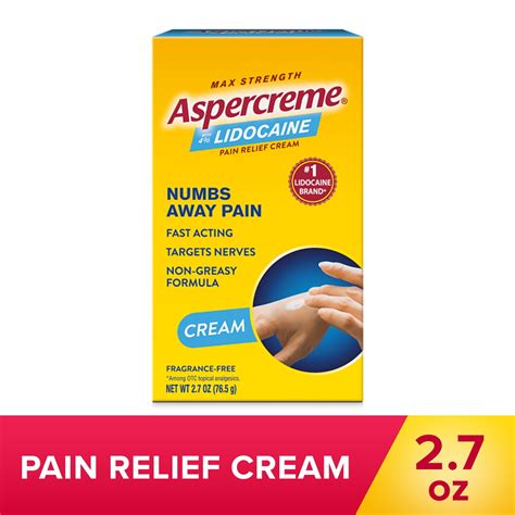 Aspercreme With 4 Lidocaine Pain Relief Cream 2 7 Oz Walmart