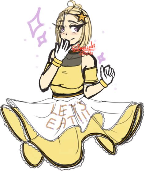 Fnaf1 Humanized Chica Sketch By Iloveblackteatwt On Deviantart