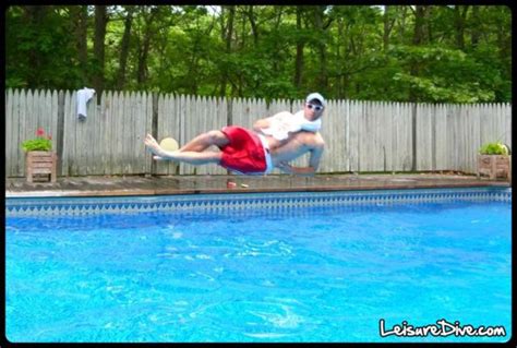 Funny Mid Air Poses Above The Pool 49 Pics