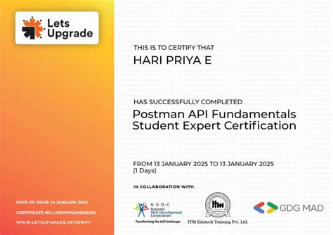 Api Postman Certification Webdevelopment Letsupgrade Hari Priya E