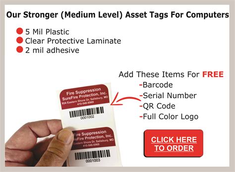 Asset Tags For Computers 3m Adhesive Strong Asset Tags