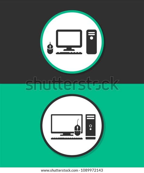 Computer Case Monitor Keyboard Mouse Vector Stock Vector Royalty Free 1089972143 Shutterstock
