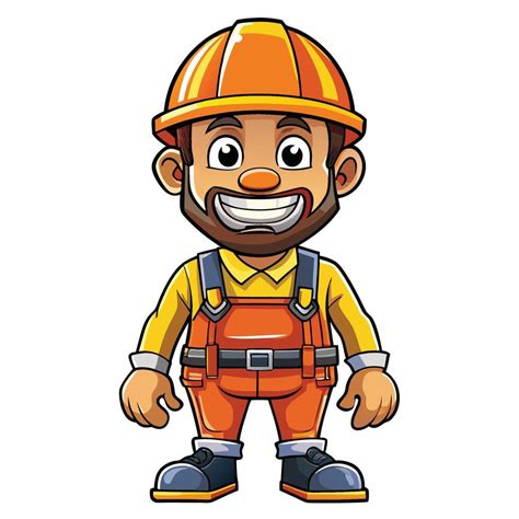 Construction Worker White Background 59466197 Vector Art At Vecteezy