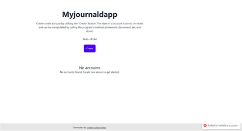 beginner failed to initialize account when running counter example