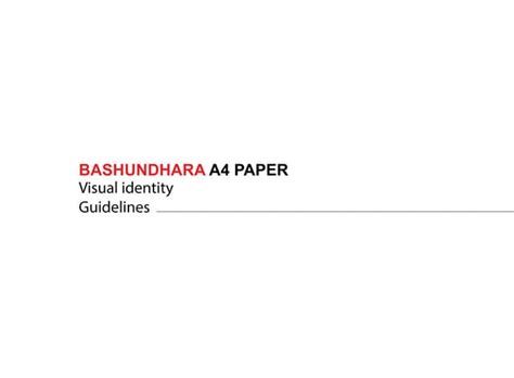 Brand Guideline Of Bashundhara A4 Paper 2024 Ppt