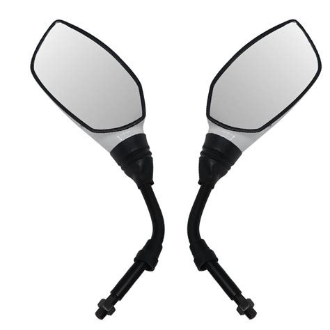 Apache Pearly White Mirror Set Clear Visibility And Style