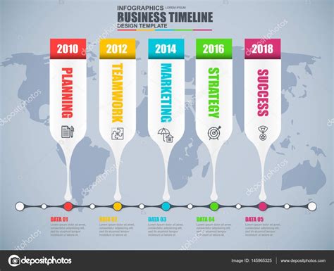 Timeline Infographic Data Visualization — Stock Vector © Alexdndz