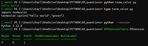 Python Why The Termcolor Doesnt Work Either The Terminal Supports Coloring Stack Overflow