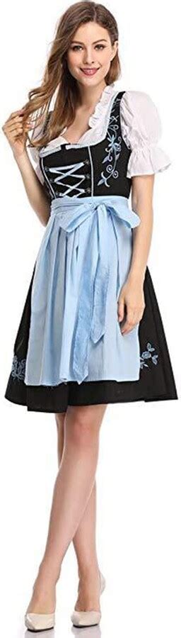 Yudatpg Oktoberfest Costumes Women German Dirndl Dresses Pieces Bavarian Costume Traditional