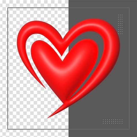 Premium Psd 3d Rendering Social Media Heart Icon Online Social