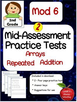 Nd Grade Mod Mid Assessment Practice Tests Arrays And Repeated Addition