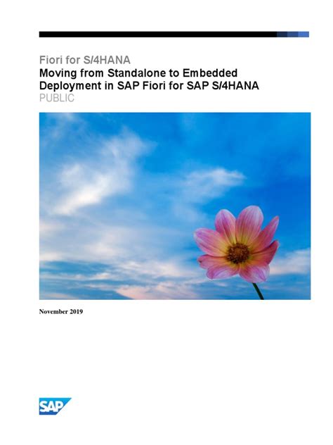 Moving From Standalone To Embedded Deployment In Sap Fiori For Sap S