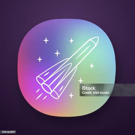 로켓 응용 프로그램 아이콘 미사일 우주선 항공기 인간의 우주 비행 우주 탐사 행성 간 여행 Ui Ux 사용자 인터페이스 웹 또는