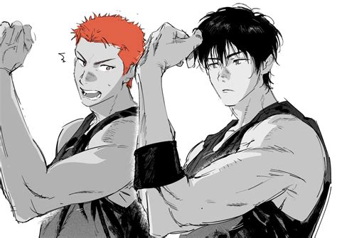 Sakuragi Hanamichi And Rukawa Kaede Slam Dunk Drawn By Atie1225