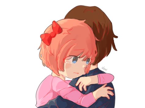 Drew Sayoris Hugging Scene R Ddlc