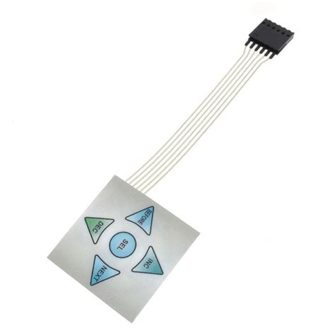 1x5 Matrix Array 5Key Membrane Switch Keypad Keyboard 1 5 Keys Control Panel Alibaba Com