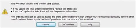 Can T Update Some Of The Links In Workbook Right Now How To Solve It
