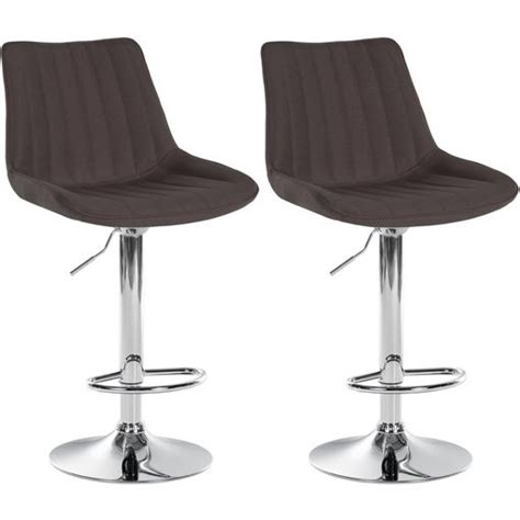 Clp Set De Taburetes De Bar Toni En Tela Gris Topo X X Cm Con Ofertas En Carrefour