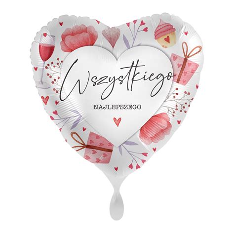 Wszystkiego Najlepszego balon foliowy serce 18 IMPREZY I URODZINY Urodziny dorosłych