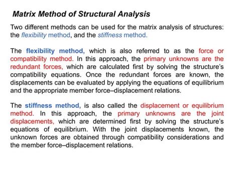 Lecture 1 Introduction To Matrix Structural Analysisppt Civil