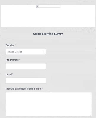Online Learning Survey Form Template Jotform