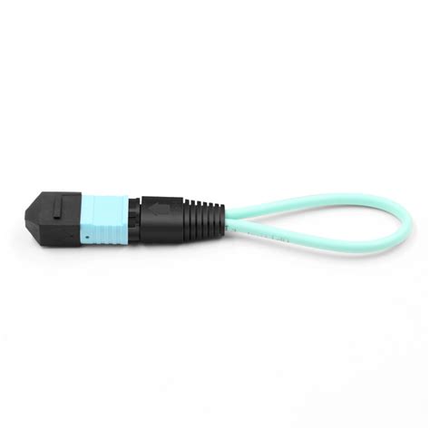 8 fibers mpo upc female om4 50 125 fiber loopback cable fibermall