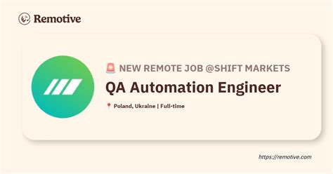 Hiring Qa Automation Engineer Shift Markets
