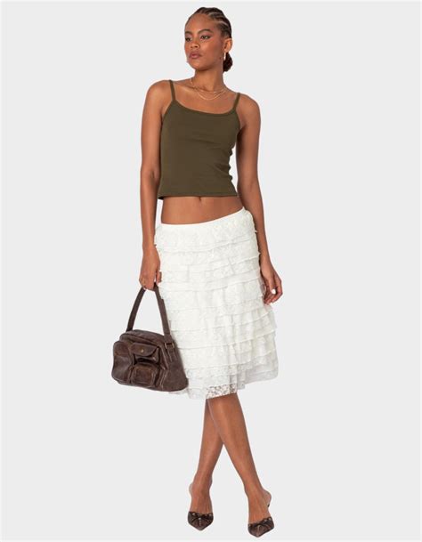 Edikted Deanna Tank Top Dk Green Tillys