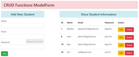 Crud Operation In Django Codedec