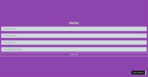 Multiple Input Form States Codesandbox