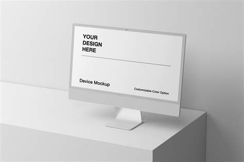 Computer Mockup With Shadow Background And Realistic Scene 36344311 Psd