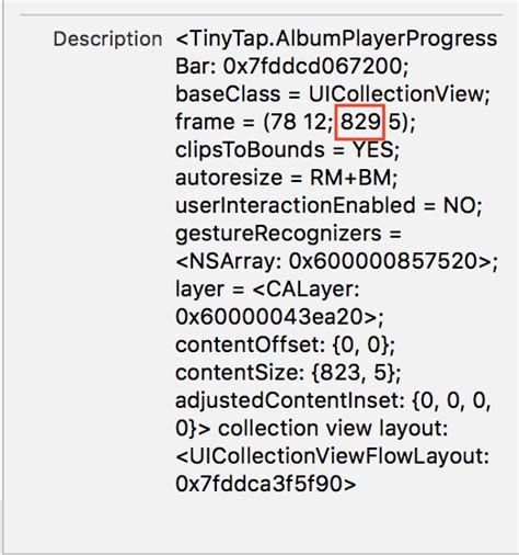 Ios Collection View Frame In View Debug Is Different From Code